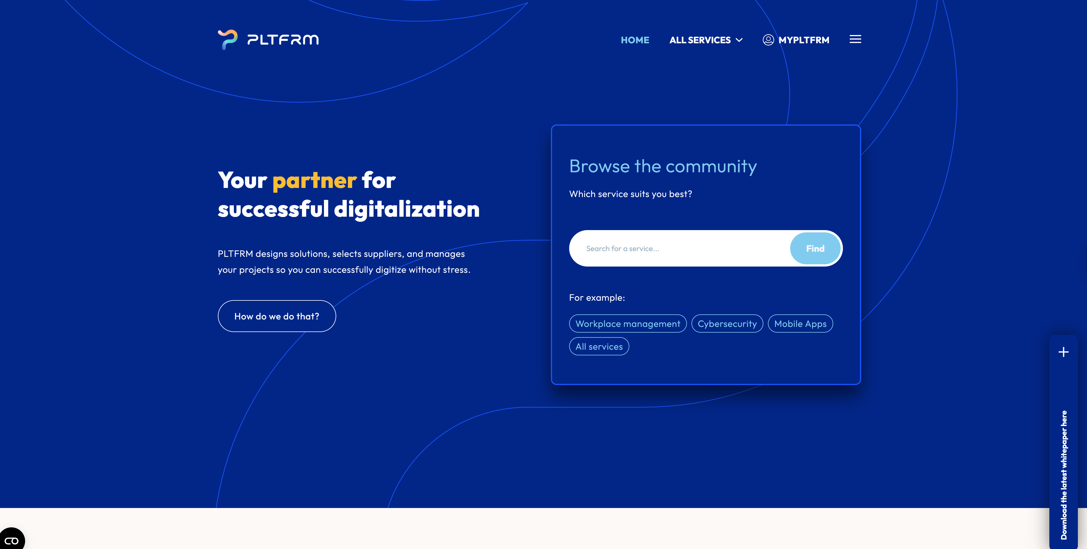 PLTFRM is built with Prepr